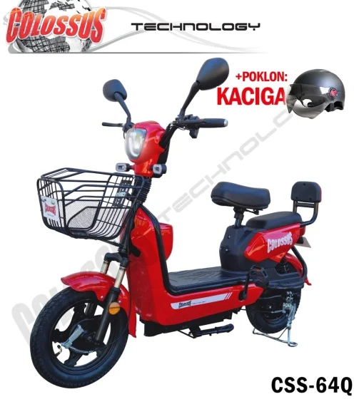 COLOSSUS Električni bicikl crveni CSS-64Q