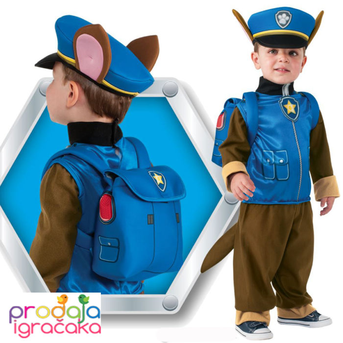 Kostim Paw Patrol Chase za decu 3-4 godine ili dečija veličina S