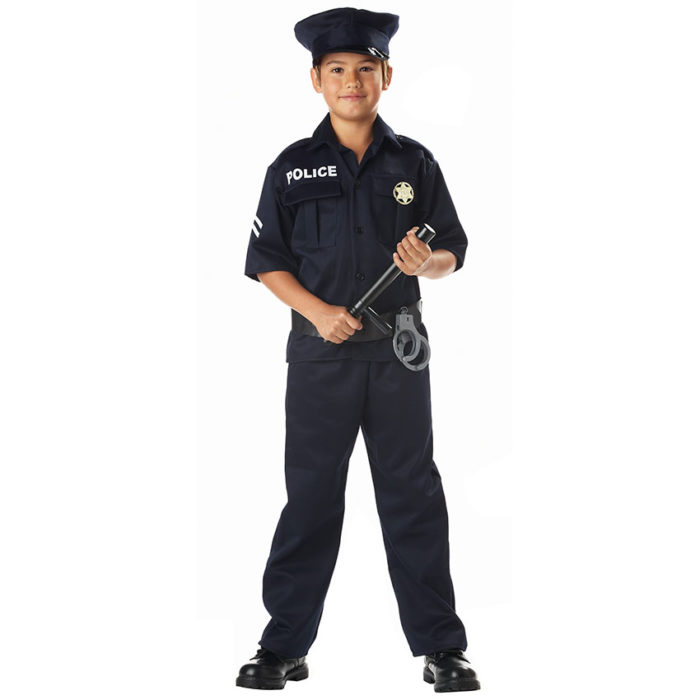 Kostim policajac sa kapom i oružjem za decu dečija veličina S