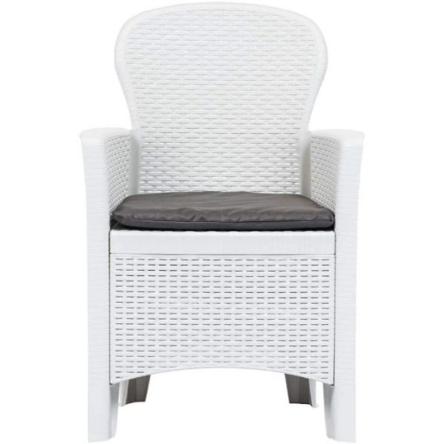 Baštenska fotelja Folia DxŠxV: 60x58x89 cm, plastična, bela