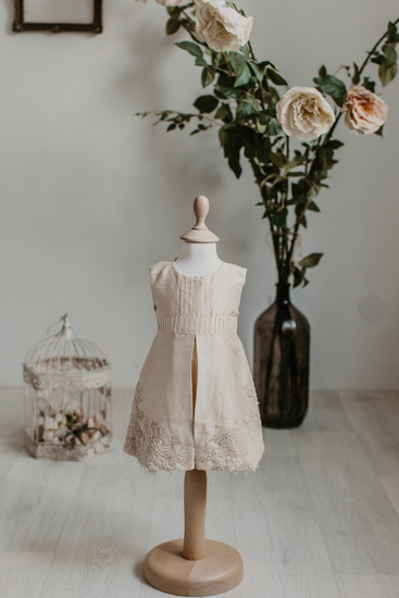 Krem haljina za prvi rodjendan ili krstenje