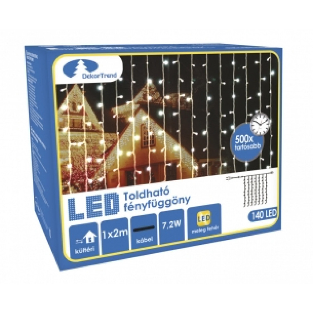 Kontakt LED zavesa 1m širina hladno bela KDK 012