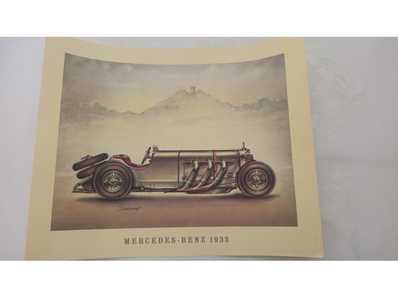 Mercedes benz 1933 poster plalat