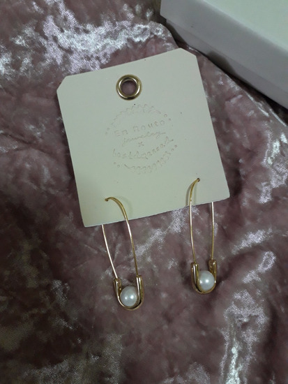 En route Safety pin mindjuse pozlaćeno srebro