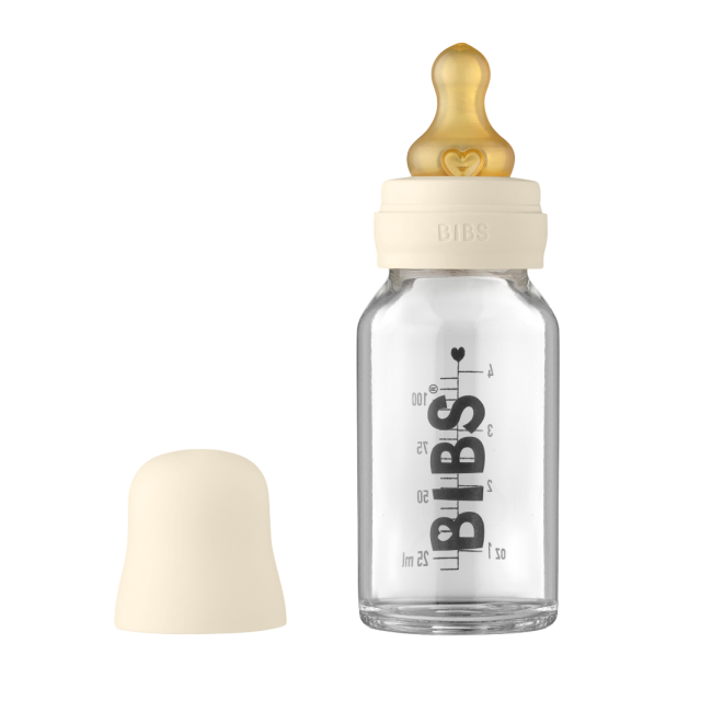 Bibs - Staklena flašica 110 ml Ivory
