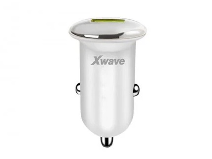 XWAVE C20 USB brzi auto punjač za mobilne 1XUSB 3.1A/2A/1.5A 12V Srebrno-Bela