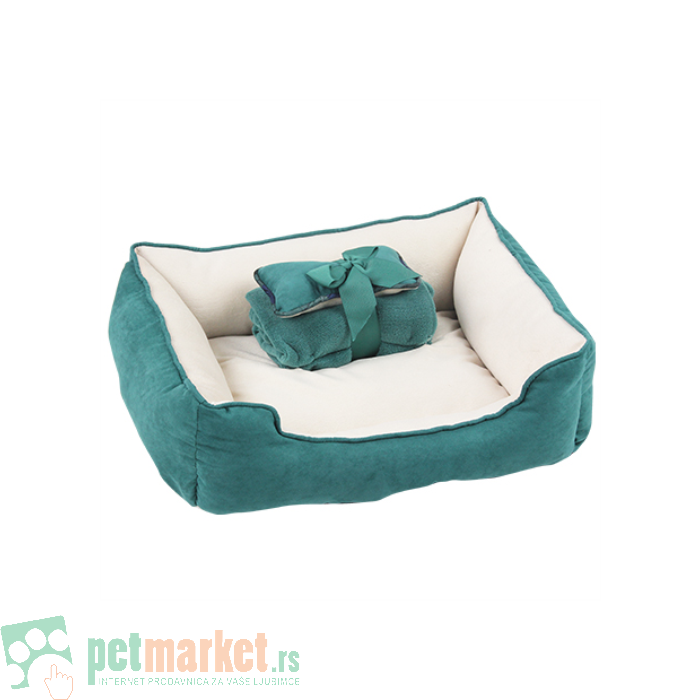 Pawise: Ležaljka sa ćebetom i jastukom Pet Bed, zelena