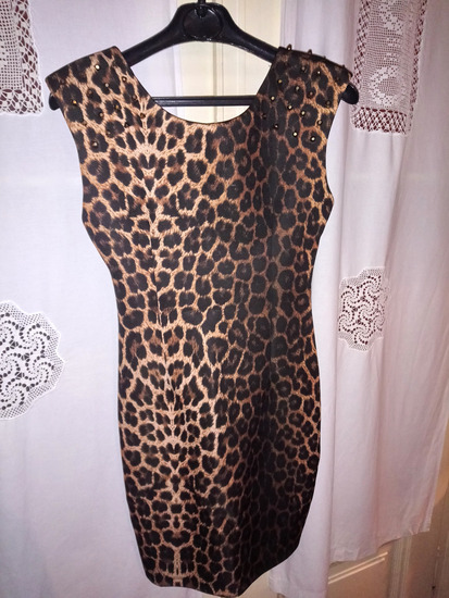 Leopard print haljina sa nitnama, nova