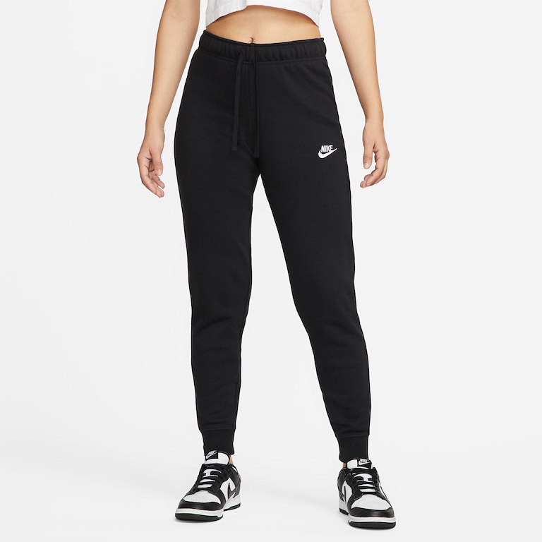 Nike W NSW CLUB FLC MR PANT TIGHT, ženske pantalone, crna