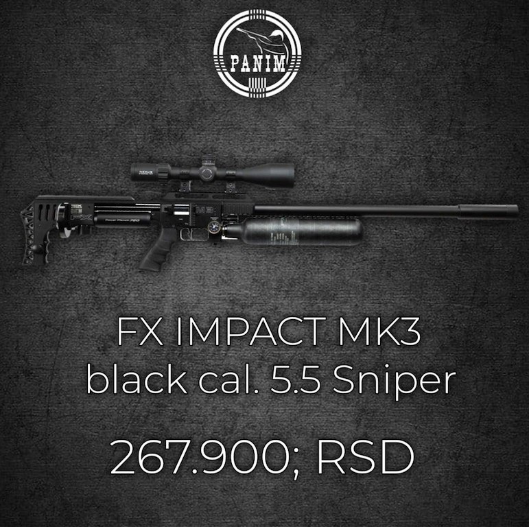 FX Impact MK3 Crni Sniper cal 5.5mm