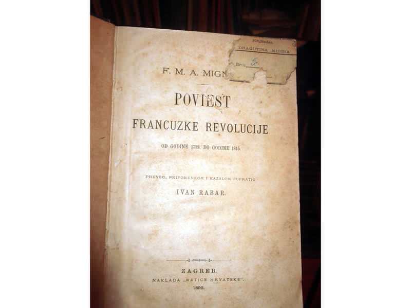 POVIEST FRANCUZKE REVOLUCIJE - F. M. A. Mignet (1892)