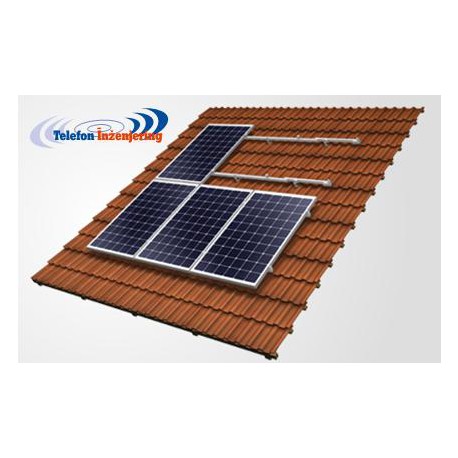 Nosač solarnih panela za kosi krov za montažu dva panela