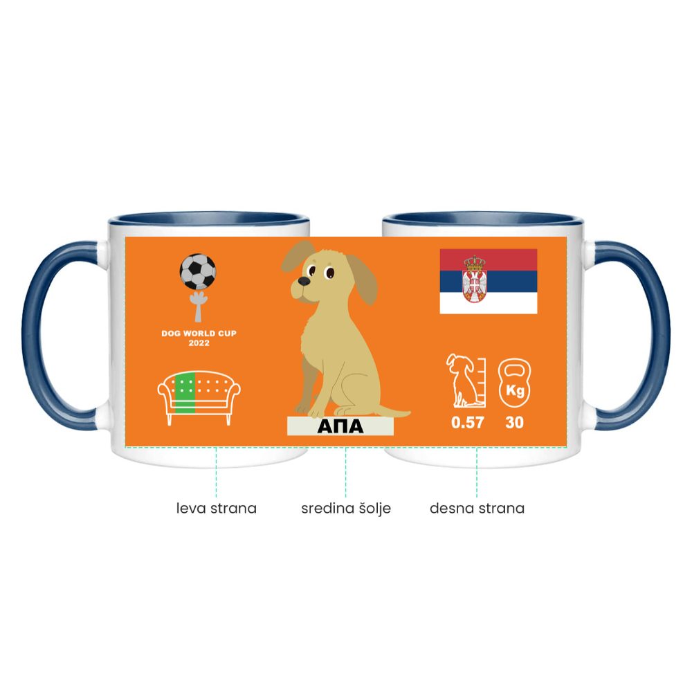 Personalizovana sličica vašeg omiljenog psa-fudbalera- Apa