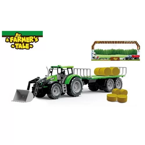 Traktor sa prikolicom i balama
Traktor sa prikolicom i balama