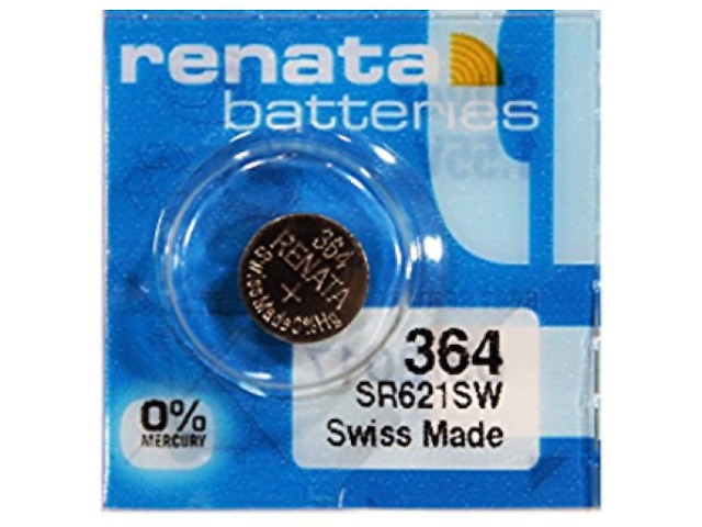 Renata baterija 364 1,55V Srebro oksid dugme baterija za SAT, Pakovanje 1kom