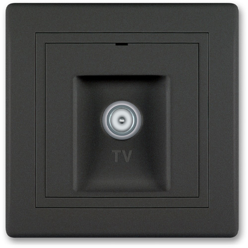 PRESTIGE Priključnica antenska TV – završna individualna crna soft