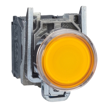 SE Narandžasti udubljeni kompletni svetleći taster Ø22 sa povrat. 1NO+1NC 110..120V