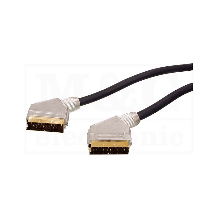 KABL SCART/SCART 21 PIN 2,5m ZLATNI