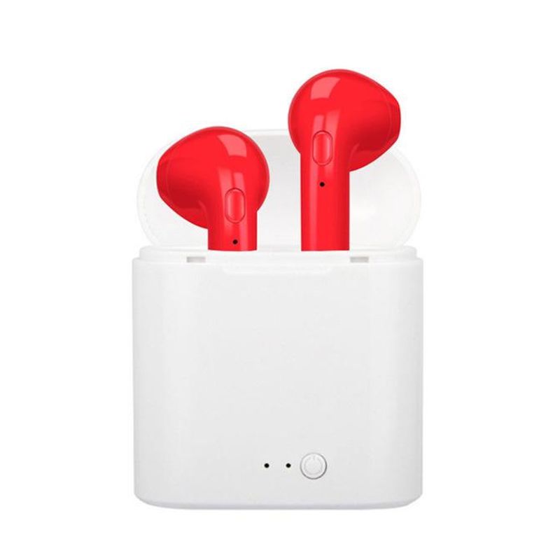 Bluetooth slusalice Airpods i7s TWS crvene HQ