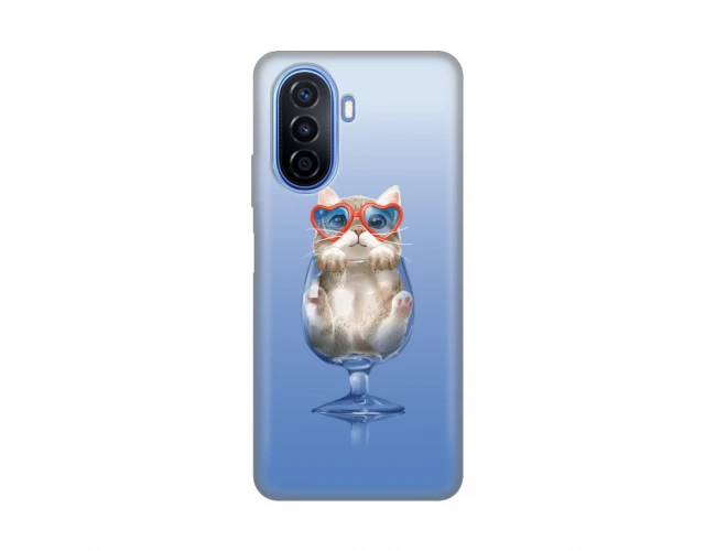 3G Print Funny Cat silikonska zaštitna maska za Huawei Y70/Y70 Plus