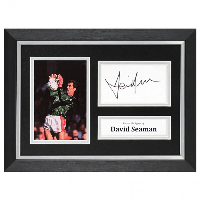 David Seaman Signed A4 Framed Photo Display Arsenal Autograph Memorabilia COA