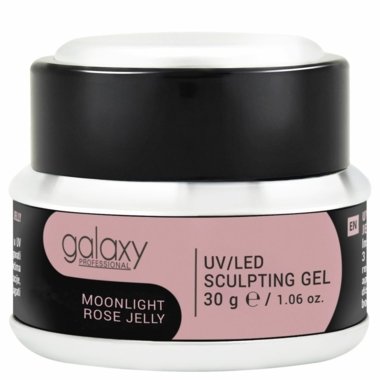 Gradivni kamuflažni gel za nadogradnju noktiju GALAXY UV/LED Moonlight Rose Jelly 30g