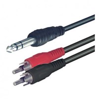 KABEL 2RCA + 6,3 STEREO 1,5met