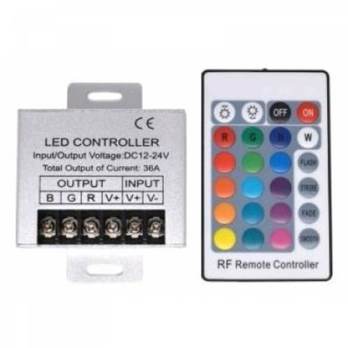 Kontroler za LED traku 12V 432W RGB 24 tastera