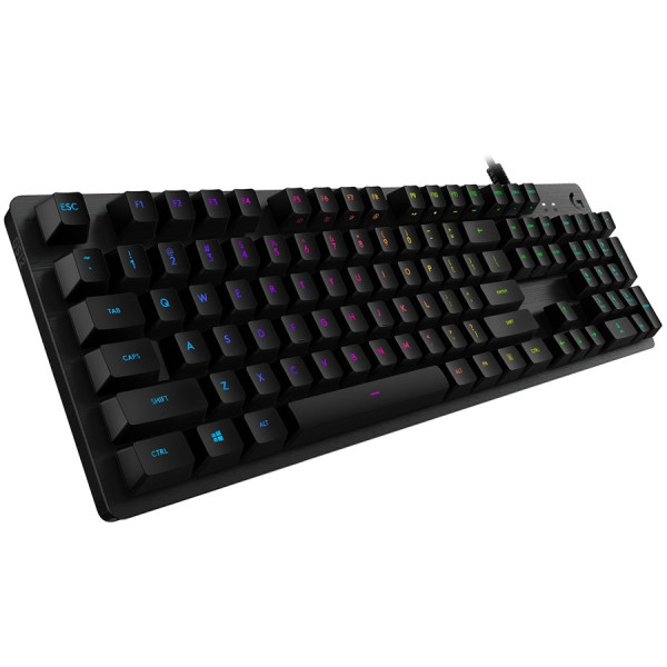 LOGITECH G512 CARBON LIGHTSYNC RGB Mechanical Gaming Keyboard with GX Red switches-CARBON-US INTL-USB-IN ( 920-009370 )