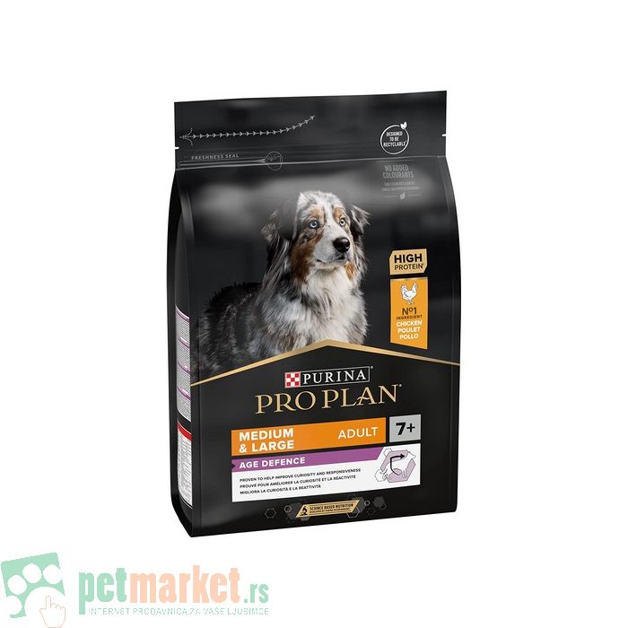Pro Plan: Hrana za starije pse Medium/Large Adult 7+ Piletina, 3 kg