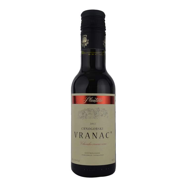 Plantaže crnogorski Vranac crveno vino 0,187l