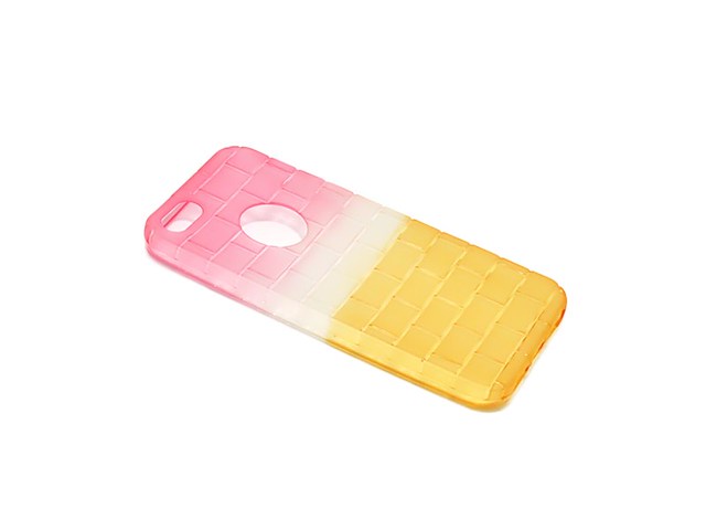 Futrola silikon BRICKS za Iphone 5G/5S/SE pink-zuta