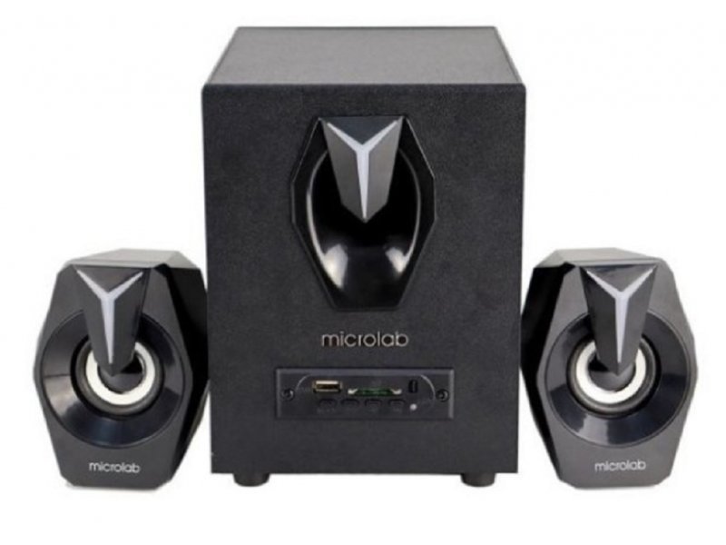 MICROLAB G100BT Aktivni Zvučnici 2.1 11W (5W,2x3W) 3,5mm SD USB FM Bluetooth Daljinski LED