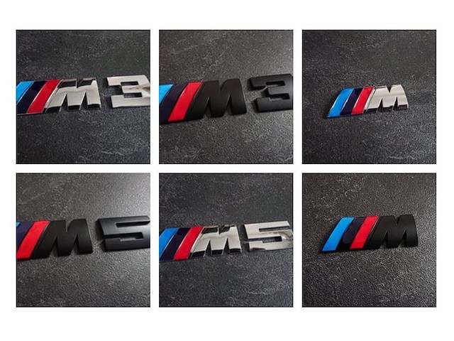 NOVO BMW metalne oznake za gepek i krila M M3 M5