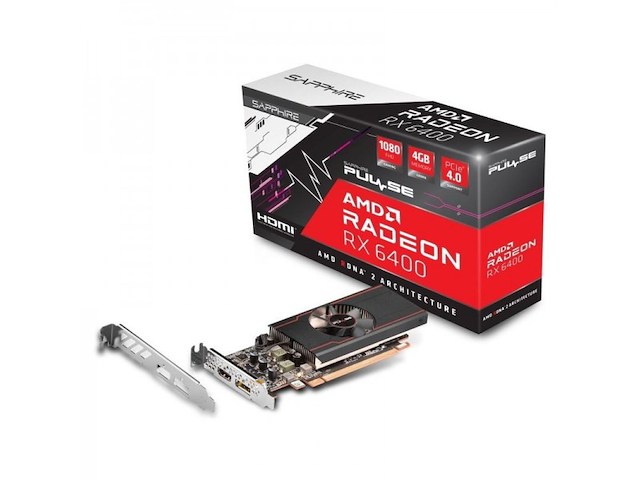 Sapphire AMD Radeon RX 6400 4GB 64bit PULSE RX 6400 GAMING 4GB (11315-01-20G)