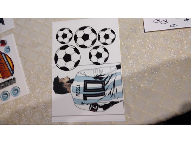 Slika za tortu od fondana a4 list fudbal Messi motivi