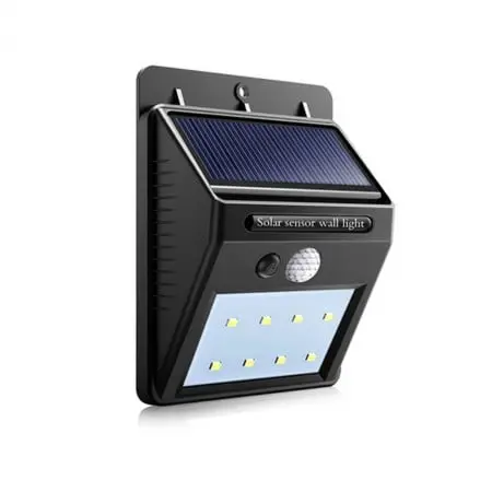 DENIS Solarna LED zidna svetiljka sa senzorom crna
