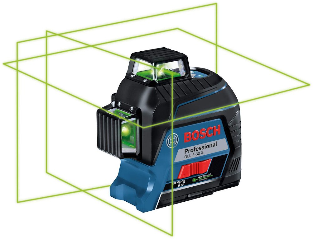 Bosch GLL 3-80 G Linijski laser sa zelenim zrakom, domet 80m