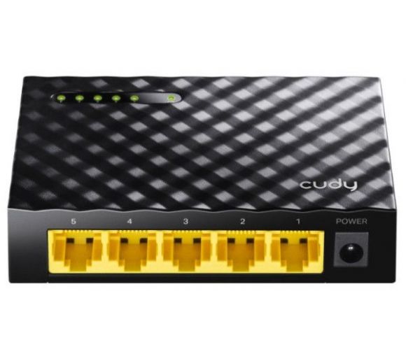 Cudy GS105D 5-Port Gbit Desktop Switch, 5x RJ45 10/100/1000 (Alt. SG105)