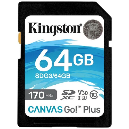 KINGSTON Mem. kartica Canvas Go! Plus SD 64GB, sdg3/64gb
