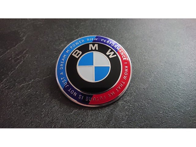 NOVO BMW znak Demmel 74mm 50 years M KITH