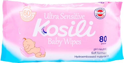 KosiliUltra Sensitive vlažne maramice - roze, 80 kom