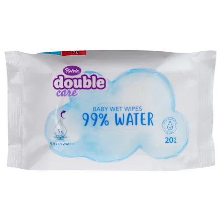 Violetadouble care Water - vlažne maramice, 20 kom