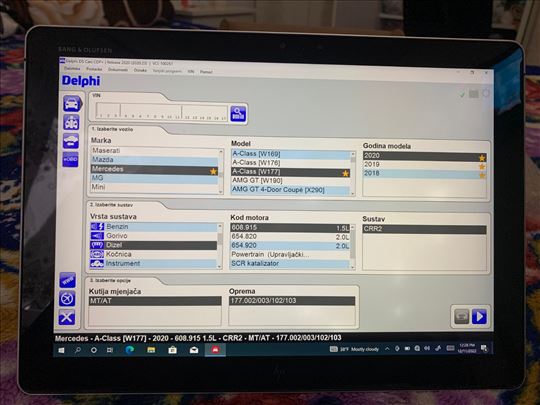 Delphi autodijagnostika sa Lenovo X-270 lap top