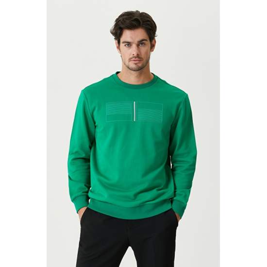 N-Tech Slim Fit Green Sweatshirt