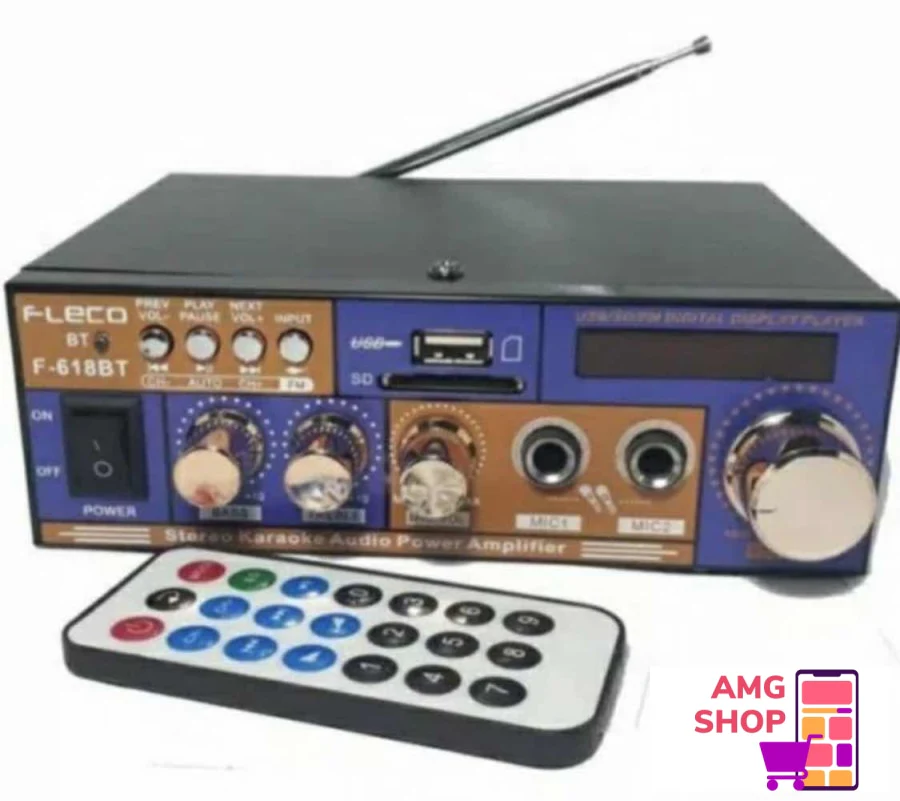 Blutut stereo resiver - pojačalo BT-618 karaoke - Blutut stereo resiver - pojačalo BT-618 karaoke