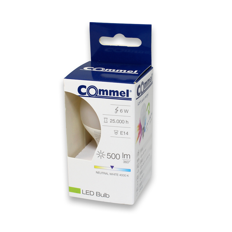Commel LED Sijalica E14, 8 W, 750 lm, G45, 3000 K, Okrugla – C 305-204