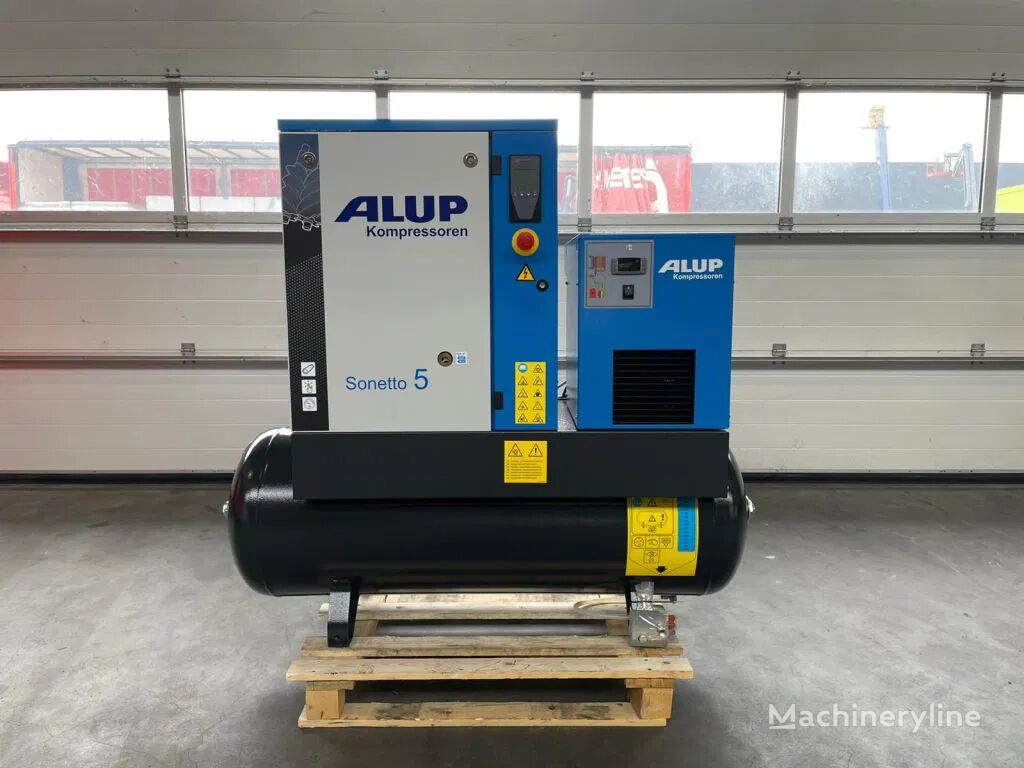 Novi Alup Sonetto 5 + 200 Elektrische Schroefcompressor 4 kW 470 L / min 1 stacionarni kompresor