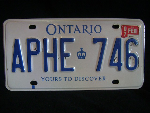Tablica Ontario APHE 746