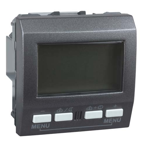 SE Unica KNX – room temperature control unit – 230 VAC – 2 m – graphite